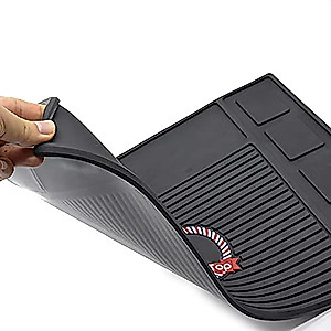 CestoMen Barber Tools Organizer Mat, Clippers Mat, Flexible and Anti-slip Magnetic Barber Mat, Magnet Strip Station Pad for Hairstylist(BLACK)