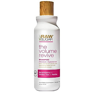 R S Raw Sugar Volume Revive Shampoo & Conditioner SET. Antioxidants + Hyaluronic Acid. Strawberry + White Tea + Nettle. 18 Fl Oz Bottles Each., 18 Fl Oz (Pack of 2)