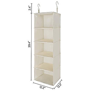 GRANNY SAYS Bundle of 3-Pack Trapezoid Storage Bins & 1-Pack Hanging Closet Organizer