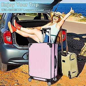 QUMENEY Clear Luggage Cover Protector Bag PVC Suitcase Cover Protectors Transparent Luggage Protector Waterproof Dustproof for Travel (20 Inch)