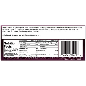 Quest Nutrition Quest PrePost Workout Bars - White Chocolate Raspberry 12 Bars