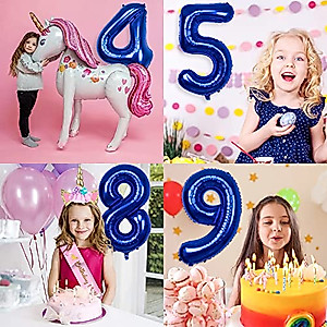 Giant 40 Inch Hot Blue Number 3 Balloon 3rd Birthday Balloons Boy and Girls | Royal Blue 3 Balloon for 3rd Birthday Decors for Boys and Girls Big 3 Balloon for Baby Shark Birthday Party Graduations