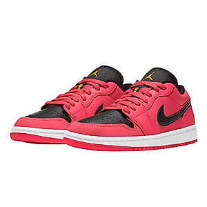 Nike Women's Air Jordan 1 Low UNC Basketball Shoe, Siren Red/Black-white, 11