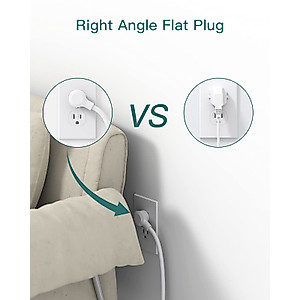 Power Strip Surge Protector - Addtam 16 Outlets(4-Side) and 4 USB Ports 5 Ft Flat Plug Extension Cord, Overload Surge Protection Outlet Strip, Wall Mount for Home, Office and More