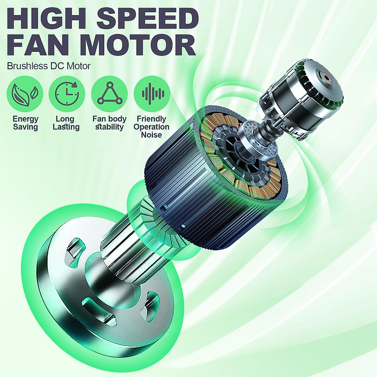 TonyEst Portable Solar Fan, 12'' Rechargeable Solar-Powered Tent Camping Fan with 12000mAh Battery, Cordless Floor Fan with USB Output, Dual-Use for Home, Outdoor, Travel, Patio, Car, Worksite