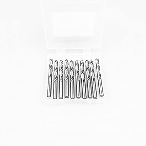 KLOT Industrial Grade 10pcs Solid Carbide Drill Bit 3.175mm 1/8" 2-Flute Straight Shank YG6X Tungsten