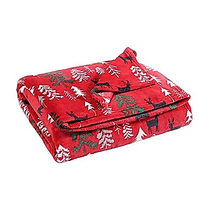 Eddie Bauer - Throw Blanket, Ultra Soft Plush Home Décor, All Season Bedding (Deer Woods Red, 50 x 60)