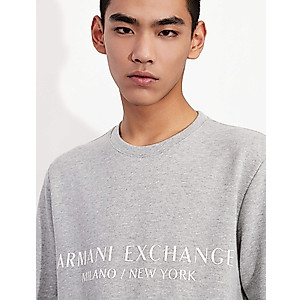 A | X ARMANI EXCHANGE Men's Pullover City Sweatshirt, Alloy Heather, S