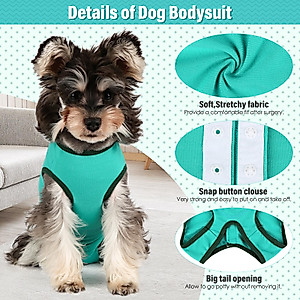 Due Felice 2 Packs Dog Surgery Recovery Suit Small Dogs Onesie for Surgery Female Male Dog Surgical Recovery Suit After Spayed Neuter Body Suit Anti-Licking Wounds Dog Cone Alternative