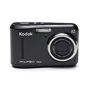 Kodak PIXPRO Friendly Zoom FZ43-BK 16MP Digital Camera with 4X Optical Zoom and 2.7" LCD Screen (Black)