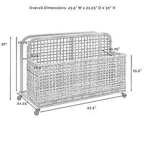 Afuera Living Coastal Wicker / Rattan Pool Storage Caddy in Natural