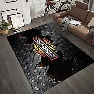 Harley Rug,Motorbike Rug,Eagle Rug,Rugs for Living Room,Rugs for Garage,Rugs for Bedroom,Teen's Room Rug,Aesthetic Rug,Custom Rug EC953.7(63”x94,5”)=160x240cm