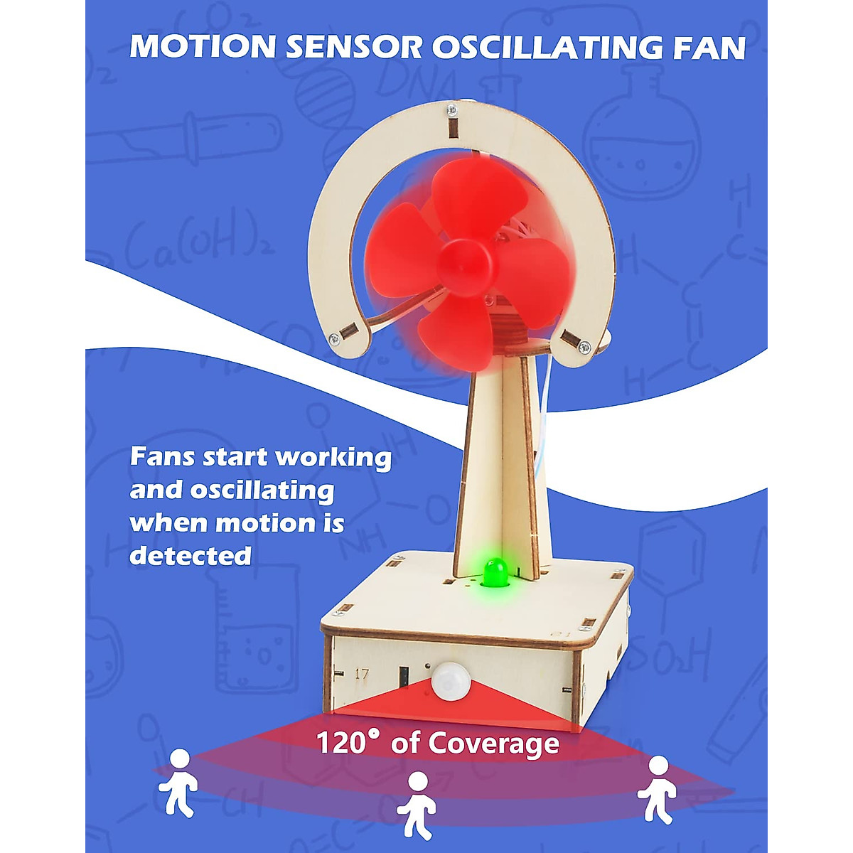 Poraxy STEM Science Kits for Kids Ages 8-12, 4 in 1 Robotics Engineering Starter Kit with Sensors, Wooden 3D Puzzles Building Kits, Smart Robot Toys, Gifts for 8 9 10 11 12 13 Year Old Boys and Girls
