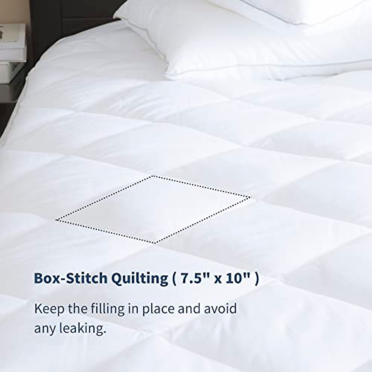 Sunflower California King Mattress Pad, Hypoallergenic Cotton Mattress Cover,18-22" Extra Deep Pocket Quilted Protector, Breathable&Noiseless