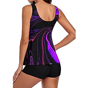 MARZXIN Tankini Swimsuits for Women Two Piece Bathing Suits Swimwear with Boyshorts FloralG XXL