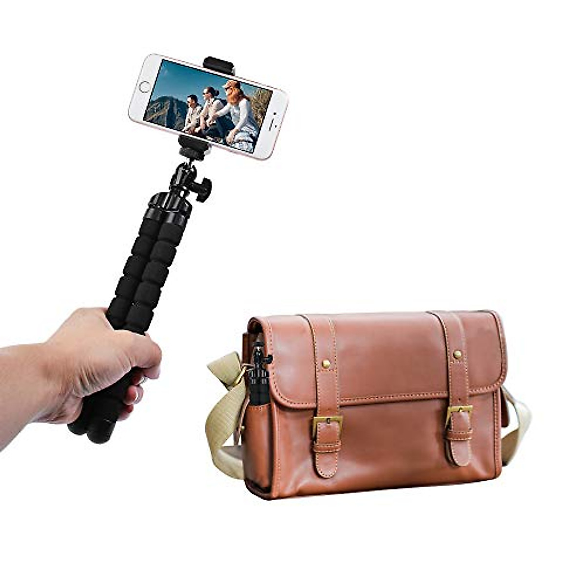 Phone Mini Tripod, Ruittos Premium Flexible Mobile Phone Tripod Stand Compatible with iPhone Samsung Go Pro, Small Digital Camera,