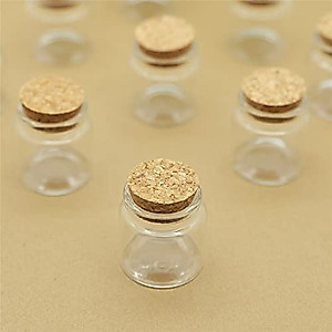 Bottlemaxjar 12pcs Small Glass Bottle Stopper 50ml Vials Glass Jars with Cork Storage Decorative Bottle 31x47x50mm(1.22x1.85x1.96inch), Diameter: 47mm, Height: 50mm, Opening: 31mm