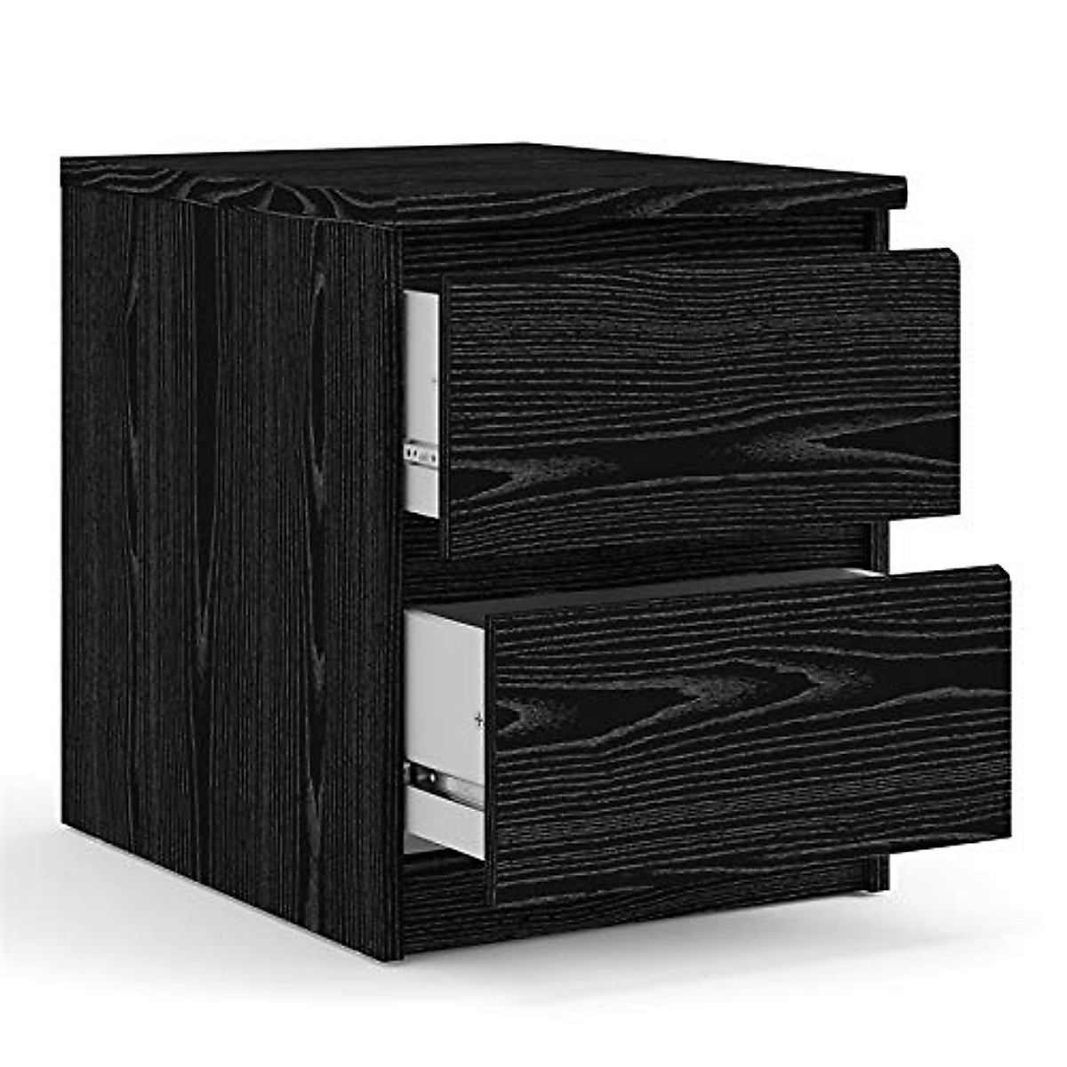 Tvilum Scottsdale 2 Drawer Nightstand, Black Wood Grain