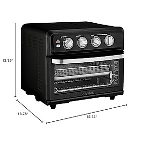 Cuisinart Air Fryer + Convection Toaster Oven, 8-1 Oven with Bake, Grill, Broil & Warm Options, Stainless Steel, TOA-70 (Matte Black)