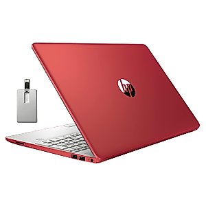 HP 15.6” HD Student Laptop, Intel Pentium Silver N5030, 8GB RAM, 256GB PCIe SSD, Intel UHD Graphics, HD Webcam, Numpad, Wi-Fi 5, Bluetooth, Win 10 S, Red, 32GB Snowbell USB Card