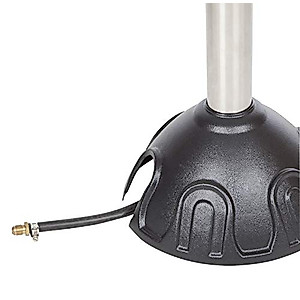 Fire Sense 61445 Natural Gas Patio Heater 45,000 BTU With Electric Ignition System CSA Approved For Commercial & Residential - Stainless Steel