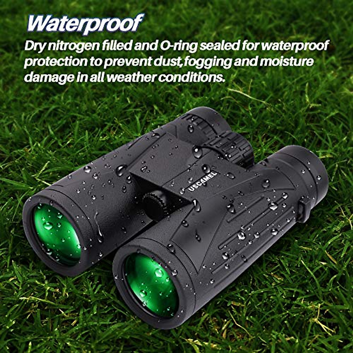 USCAMEL 12x42 HD Binoculars for Adults with Upgraded Phone Adapter, High Power Binoculars for Bird Watching Hunting Stargazing Camping Concerts Sports