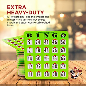 MR CHIPS 100 Bingo Cards with Sliding Windows and Master Board