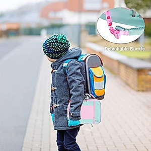 Amersun Kids Insulated Lunch Box, Lunch cooler with Water Bottle Holder, Keep Food Warm Cold & Durable School Lunch Bag for Kids Teen Girls Boys, Lunch Tote Bag for Children, Light Pink New