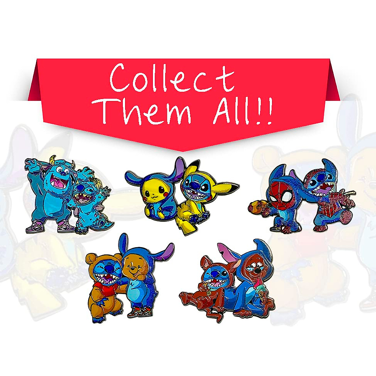 Whimsical Enamel Pin - Playful Character Duo Pin for Animation Fans, Horror Pin, 2 Inch Zinc Alloy Lapel 90s Pin, Funny Enchanting Nostalgic Collectible Pin