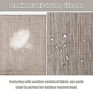 Giantex 4 Piece Patio Chairs, Outdoor Camping Chairs with Breathable Fabric, Set of 4 Garden Chairs with Armrest High Backrest for Garden Patio Pool Beach Yard Space Saving, Grey