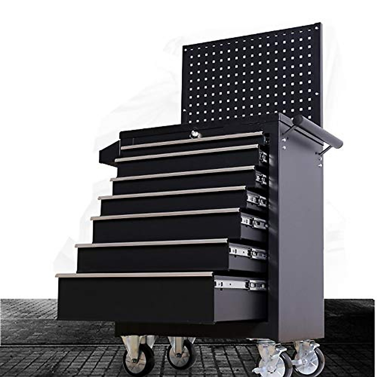 Portable Folding Handcart Auto Repair Tool Cart Trolley Multi-Function Tool Cabinet Shelf Drawer Maintenance Kit Strong Load-Bearing Drawer Multi Function Folding Handcart