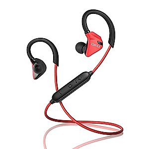 Edifier W296BT Bluetooth 4.1 Sweat and Water Resistant Sports in-Ear Earphones with CVC Noise Suppression and Multi-Point Support - Red