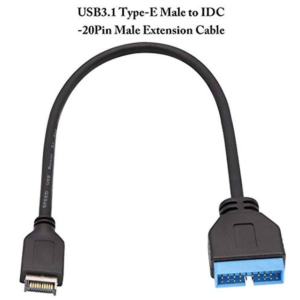 zdyCGTime USB 3.1 Front Panel Header to USB 3.0 20Pin Header Extension Cable for ASUS Motherboard 20cm Black (20p)