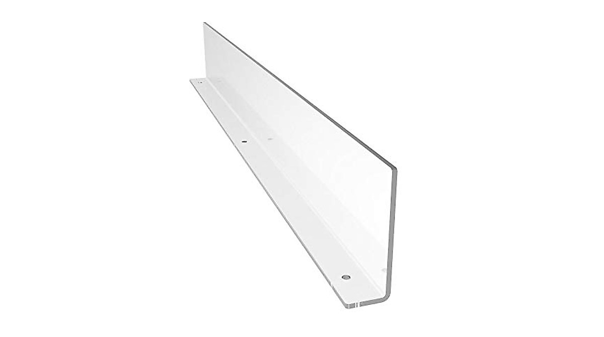 22” Clear Floating Shelf - Edge Protection & Divider