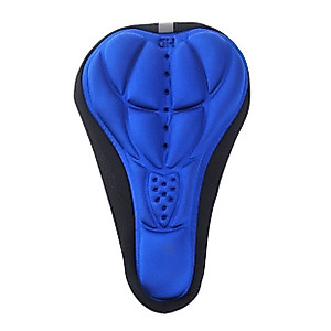 KICHOUSE 3D Ergonomic Blue Memory Saddle Seat Cover Cushion Pad for Mountain Bikes Comfortable Cycling Seat Cover for Enhanced Riding Experience