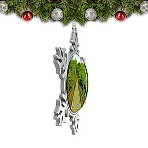 India Lakshman Jhula Rishikesh Christmas Ornament Tree Decoration Crystal Metal Souvenir Gift