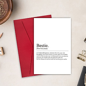 Bestie Definition Card, Funny Birthday Card for Friends, Best Friend Card, Unique Friendship Card for BBF, Galentines Day Card