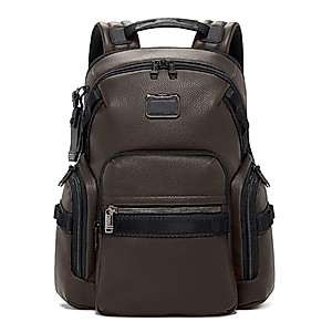 TUMI - Alpha Bravo Navigation Backpack - Everyday Travel Backpack - Fits Up to 15" Laptop - 16.0" X 14.0" X 7.3" - Brown Leather