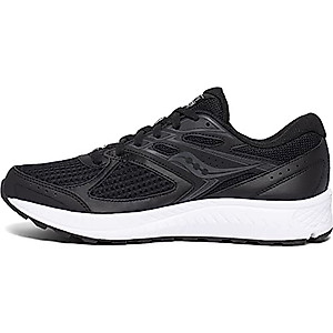 Saucony mens Cohesion 13 Walking Shoe, Black/White, 10.5 Wide US