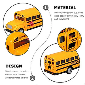 NUOBESTY New York City School Bus Bus Model Toy, Die Cast Pull Back Vehicles Cars 8. 46In Educational Toy for Kids US School Bus Model