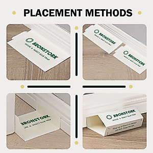 BRONSTORK 12 Pack Mouse Glue Traps, Sticky Mouse Traps Pre-Scented Adhesive Glue Boards for Mice, Insects, Cockroach, Spider, Rodents Sticky Adhesive Pest Control Trap for Indoor, Non Toxic, No Mess