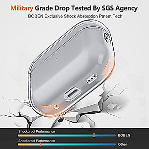 AirPods Pro 2 Case Clear 2022 Soft TPU Protective Cover with Lanyard [Front LED Visible] Compatible with AirPods Pro 2nd Generation (Black)