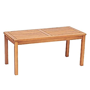 Kinsuite 4Pcs Outdoor Conversation Acacia Wood Sofa Set with Cushions Coffee Table, Patio Furniture Chairs for Garden Backyard Poolside Pool Claret Red