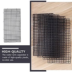 Mipcase 6pcs Plastic Fishes Plates Black Screen Fish Grids Baby Breeding Light Aquarium Separator Board Shrimp Diffuser Filter Filtration Mesh Grid Egg Tray Crate Partition Bottom Xcm