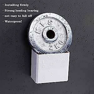 Floating Shelf Wall Mounted Plastic Storage Organizer Bin, Makeup Organizer Adhesive Bathroom Organizer Ledge Shelf for Home Decor, Kitchen, Bathroom, Office, Bedroom, Room - 4.33"x2.56"x3.74" - White