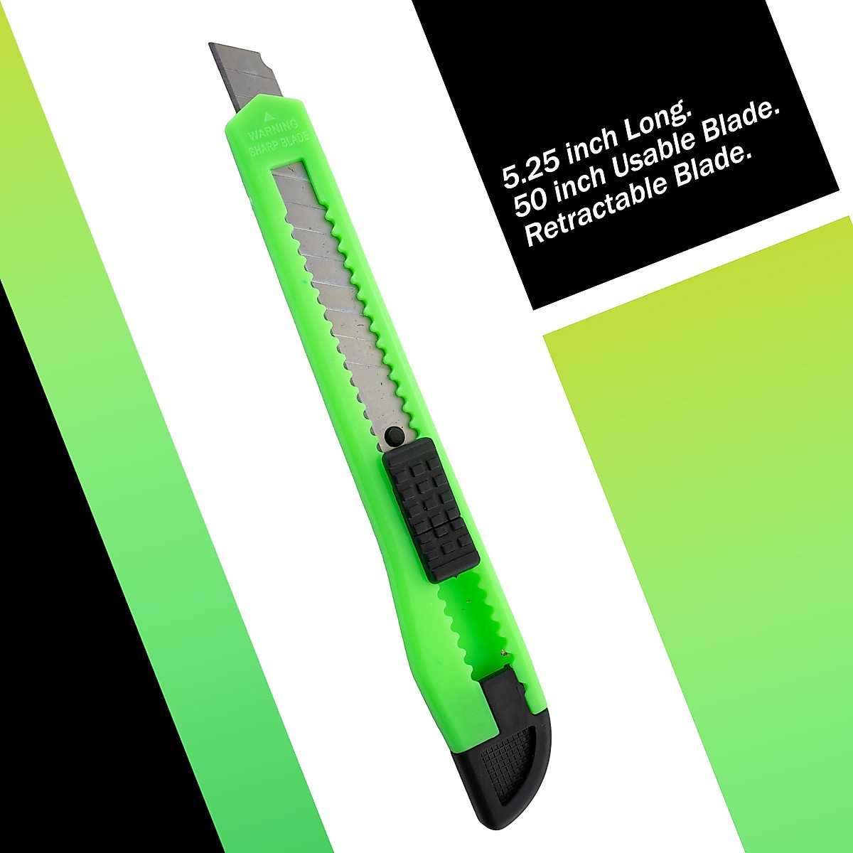 20x Bulk Small Neon Green Utility Knife Box Cutters Snap Off Blade 9MM Blade