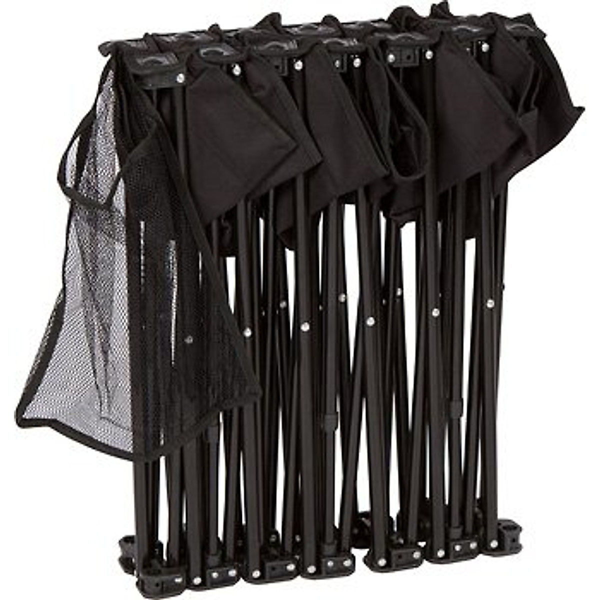 Trademark Innovations Portable 6-Seater Folding Team Sports Sideline Bench (Black)