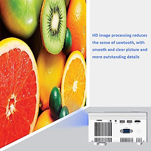 ASHATA Projector 1500 Lumens 4K HD Video Projector 150'' Home Cinema LCD Movie Projector with Remote Control Support 1080P VGA AV USB Bluetooth for Home Entertainment