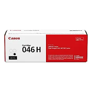 Canon Genuine Toner, Cartridge 046 Black, High Capacity (1254C001), 1 Pack, for Canon Color imageCLASS MF735Cdw, MF733Cdw, MF731Cdw, LBP654Cdw Laser Printer