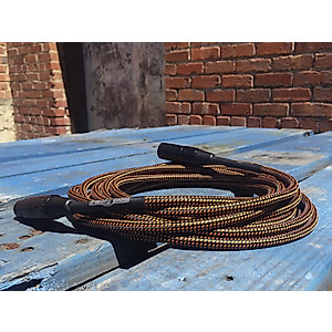 Pig Hog PHM20ORG Black/Orange Woven High Performance XLR Microphone Cable, 20 Feet